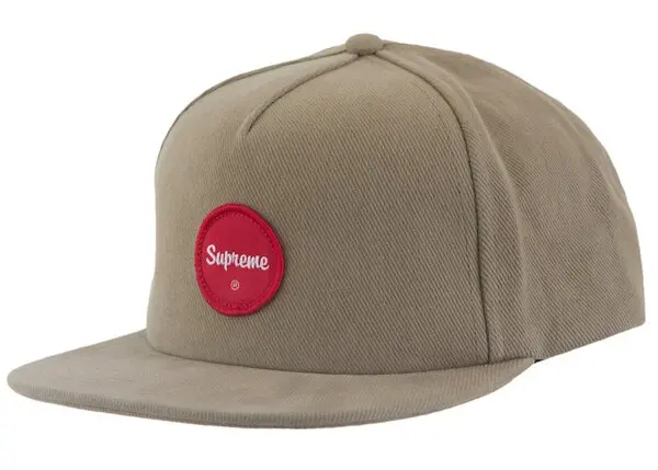 Supreme Twill Patch 5-panel Cap - Khaki