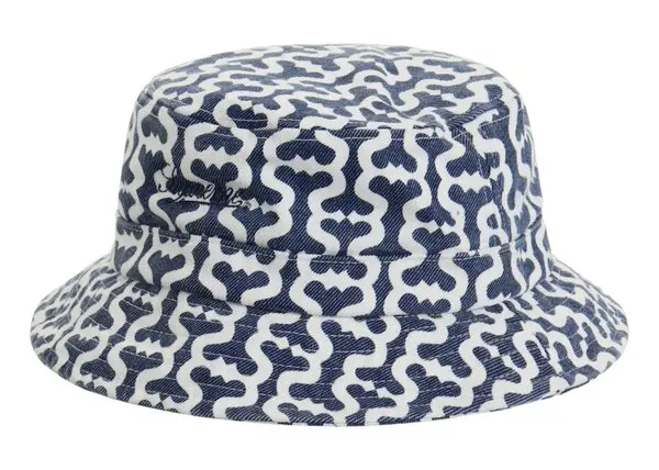 Supreme Twill Crusher Bucket Hat - Navy Blue Monogram