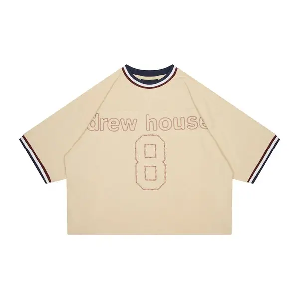Adidas Drew House Joy Boxy Short Sleeve Tee Shirt - Biscotti