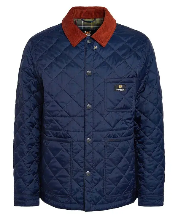 Maison Kitsuné X Barbour Kenning Quilt - Navy Blue