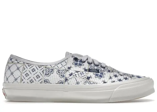 VANS Og Authentic Lx Kith Azulejo Tilein Sneakers - White/blue