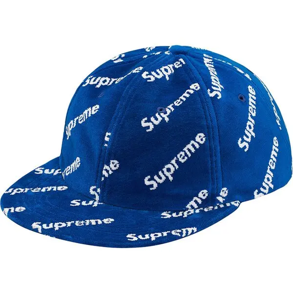 Supreme Velour Diagonal Logo 6-panel Cap - Royal