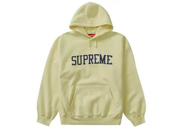 Supreme Varsity Hooded Sweatshirt - Light Yellow