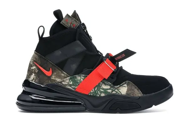 Nike Air Force 270 Utility Realtree Sneakers - Black/team Orange