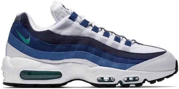 Nike Air Max 95 Sneakers - White/emerald Green/court Blue