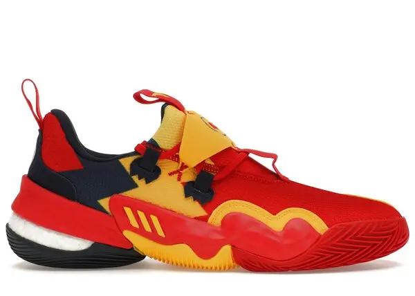 Adidas Trae Young 1 Mcdonald's All-american Sneakers - Red/bold Gold/team Navy Blue