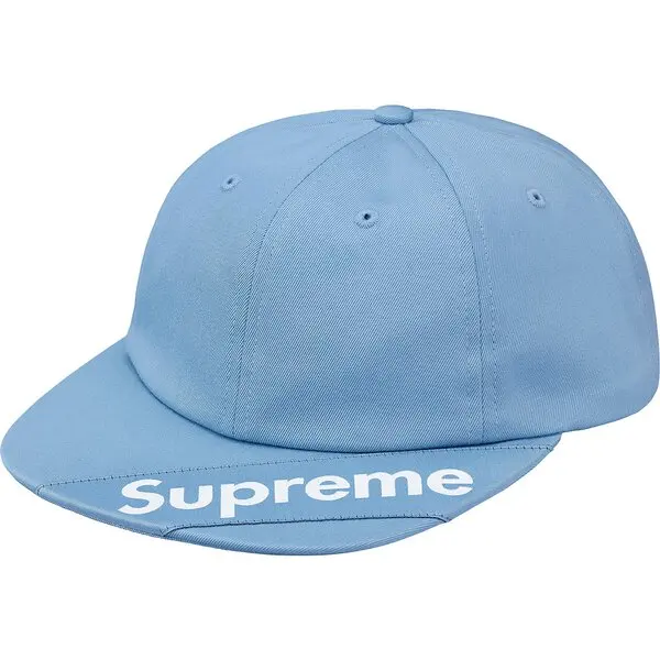 Supreme Visor Label 6-panel Cap - Light Blue
