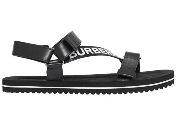 Burberry Logo Strap Leather Sandals