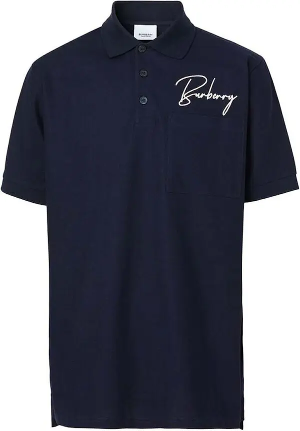 Burberry Logoembroidered Oversized Polo Shirt