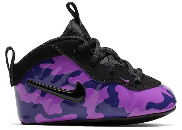 Nike Little Posite Pro Crib Sneakers - Black/court Purple/hyper Violet