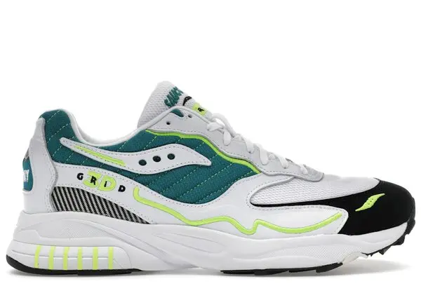 Saucony 3d Grid Hurricane Sneakers - White/green