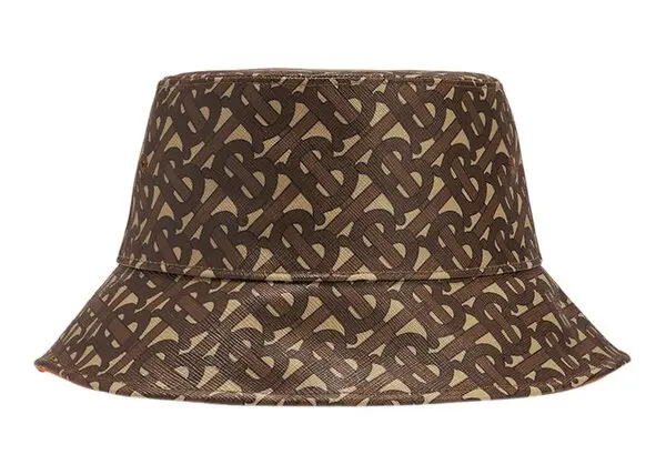 Burberry Monogram Print Bucket Hat - Brown