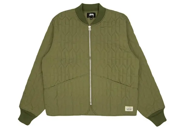 StÜssy Quilted Liner Jacket - Olive