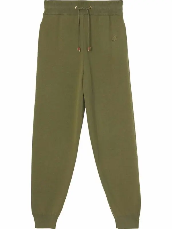 Burberry Monogram Motif Wool-cashmere Blend Jogging Pants