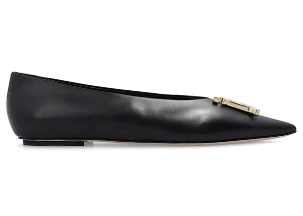Burberry Motif Point Toe Ballerina Flat