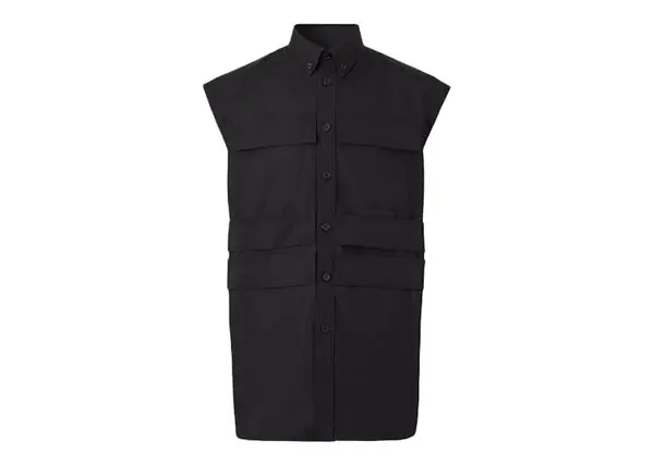 Burberry Panel Detail Sleeveless Shirt