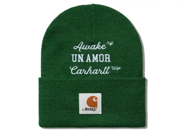 AWAKE Ny X Carhartt Wip Un Amor Beanie - Green