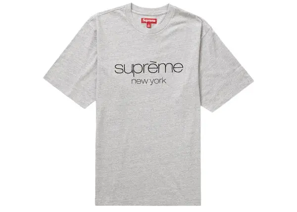 Supreme Classic Logo Short Sleeve Top - Heather Grey