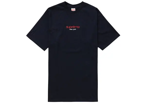 Supreme Classic Logo Tee Shirt - Navy Blue