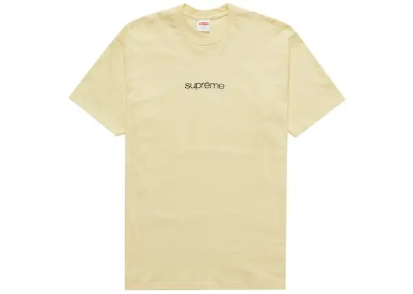 Supreme Classic Logo Tee Shirt - Pale Yellow