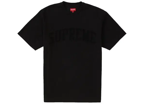 Supreme Chenille Arc Logo Short Sleeve Top - Black