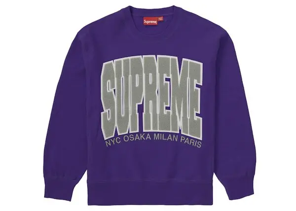 Supreme Cities Arc Crewneck Sweatshirt - Purple