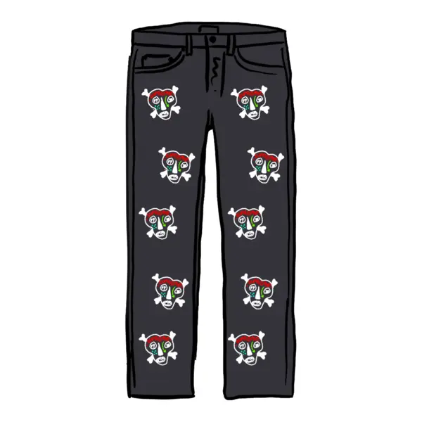 Supreme Clayton Patterson Skulls Embroidered Regular Jean