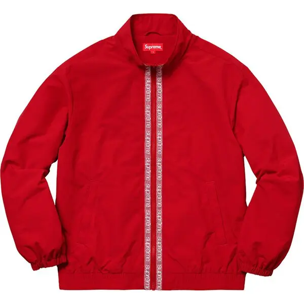 Supreme Classic Logo Taping Track Jacket - Red