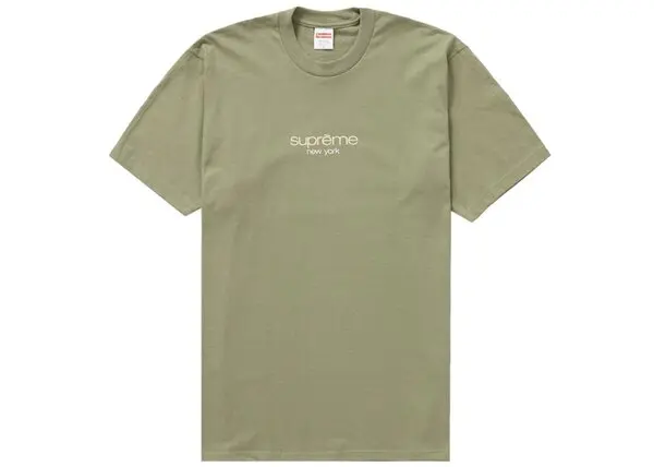 Supreme Classic Logo Tee Shirt - Light Olive