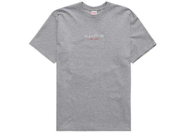 Supreme Classic Logo Tee Shirt - Heather Grey