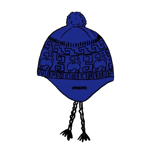 Supreme Chullo Windstopper Earflap Beanie - Blue