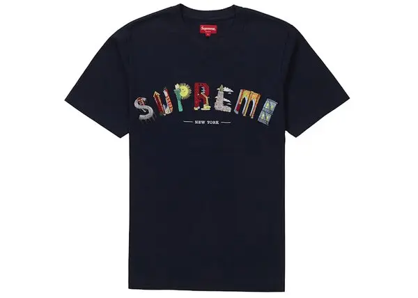 Supreme City Arc Tee Shirt - Navy Blue