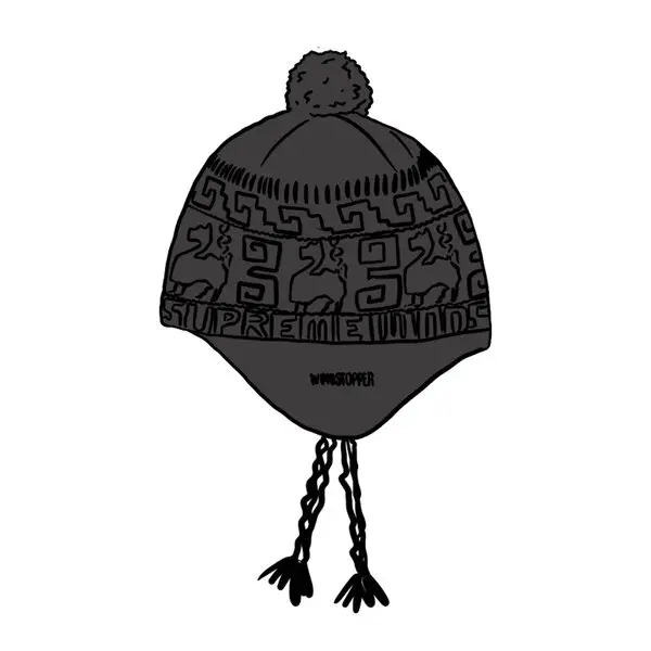 Supreme Chullo Windstopper Earflap Beanie - Black
