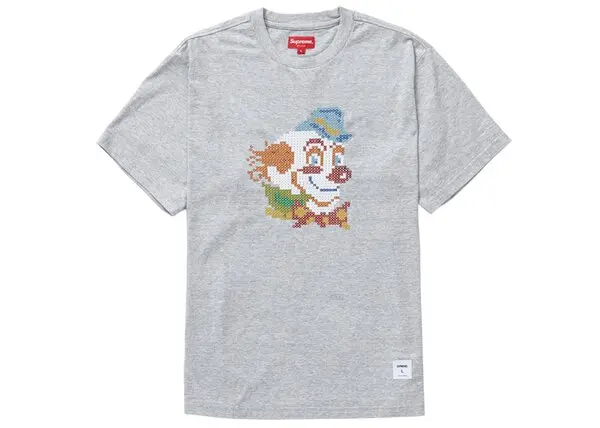 Supreme Clown Sequin Short Sleeve Top - Heather Grey