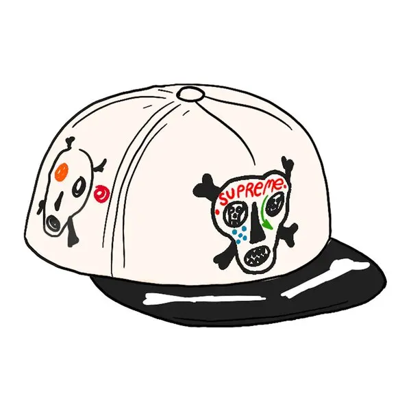 Supreme Clayton Patterson Skulls 5-panel Cap - Stone