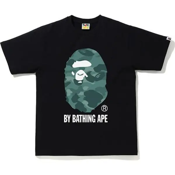 A BATHING APE Camo Bathing Ape Tee Shirt - Black/green