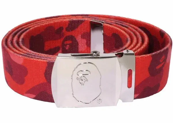 A BATHING APE Camo Gi Belt - Red
