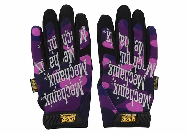 BAPE Camo Mechanix Wear Gloves - Purple