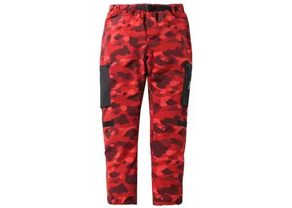 A BATHING APE Camo Military Pants - Red