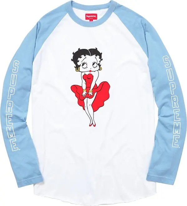 Supreme Betty Boop Raglan Shirt - Light Blue
