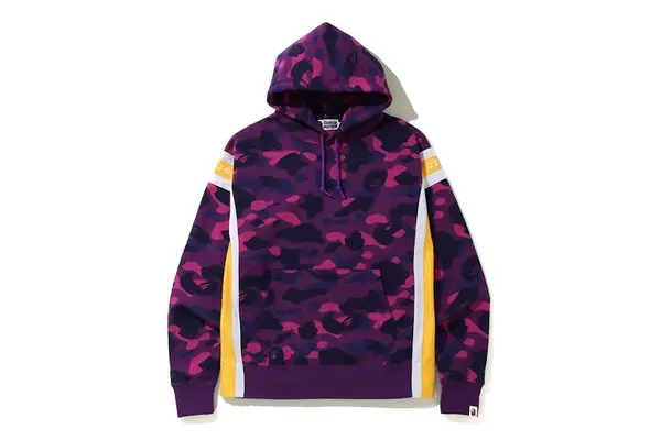 A BATHING APE Camo Logo Tape Pullover Hoodie