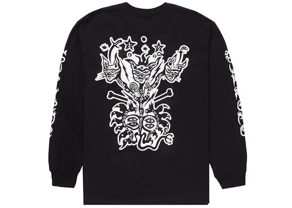 Supreme Clayton Patterson Long Sleeve Tee Shirt - Black
