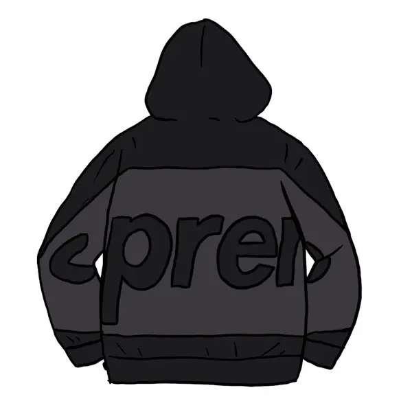 Supreme Big Logo Hooded Sweatshirt - Black