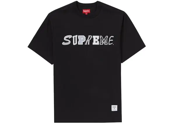 Supreme Collage Logo Short Sleeve Top - Black