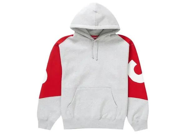 Supreme Big Logo Jacquard Hooded Sweatshirt - Heather Grey