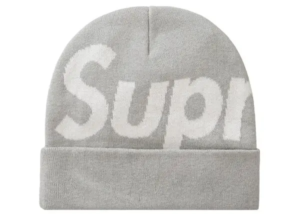 Supreme Big Logo Beanie - Grey