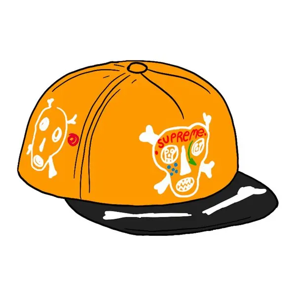 Supreme Clayton Patterson Skulls 5-panel Cap - Orange