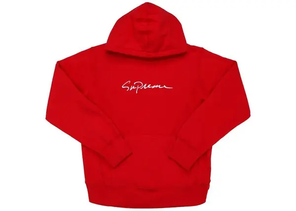 Supreme Classic Script Hooded Sweatshirt - Red