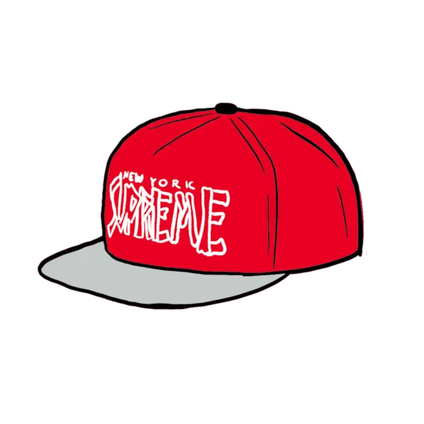 Supreme Bones Logo 5-panel Cap - Red