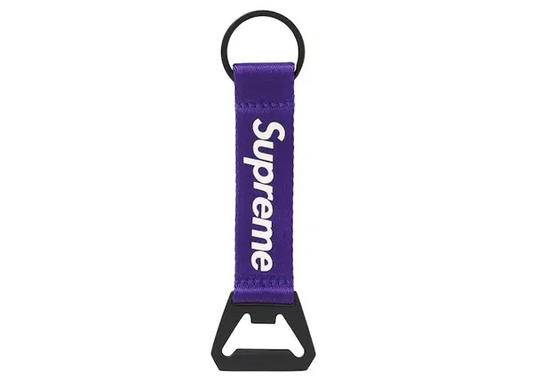 Supreme Bottle Opener Webbing Keychain - Purple